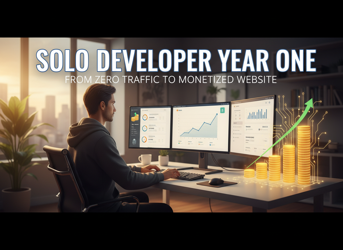 Solo Developer Year One: From Zero Traffic to Monetized Website