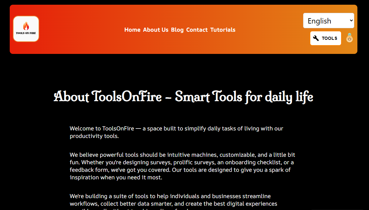 About ToolsOnFire – Smart Tools for daily life